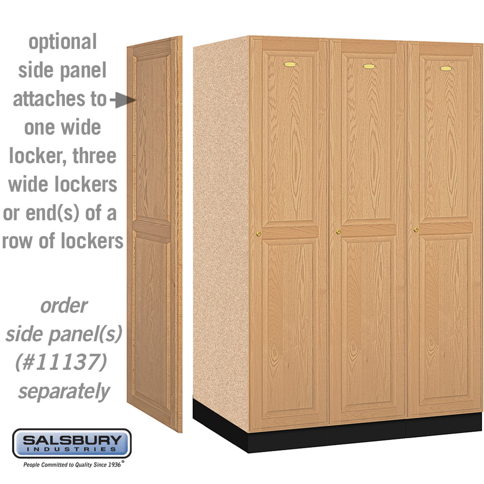Salsbury 16" Wide Single Tier Solid Oak Executive Wood Locker - 3 Wide