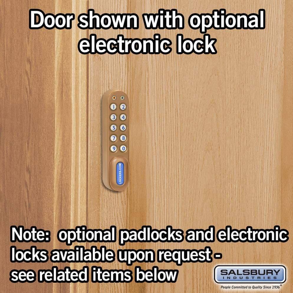 Salsbury 16" Wide Single Tier Solid Oak Executive Wood Locker - 3 Wide