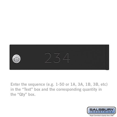 Custom Door Engraving - Black Filled - for Black Cluster Box Unit and ...