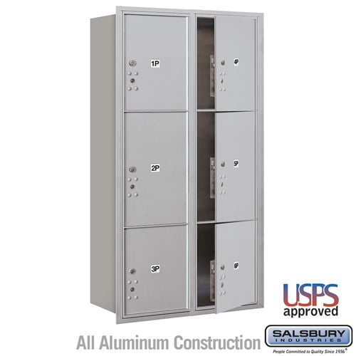 Maximum Height Recessed Mounted 4C Horizontal Parcel Locker with 6 ...