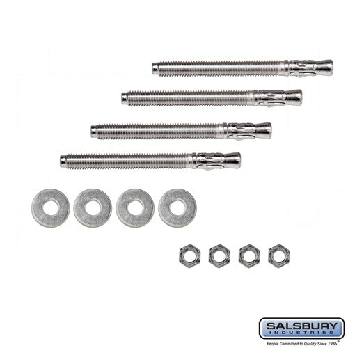 Salsbury Expansion Wedge Anchor Pedestal Mounting Kit - to Install Post ...