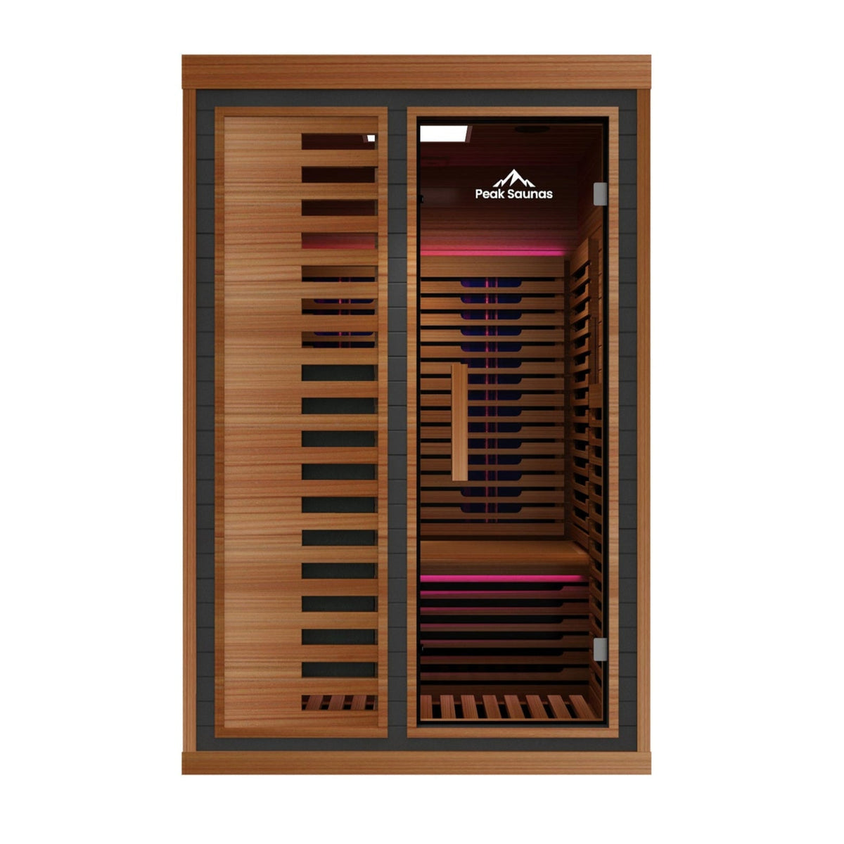 Peak Saunas Fuji 2-Person Indoor Full Spectrum Infrared Sauna with XL ...
