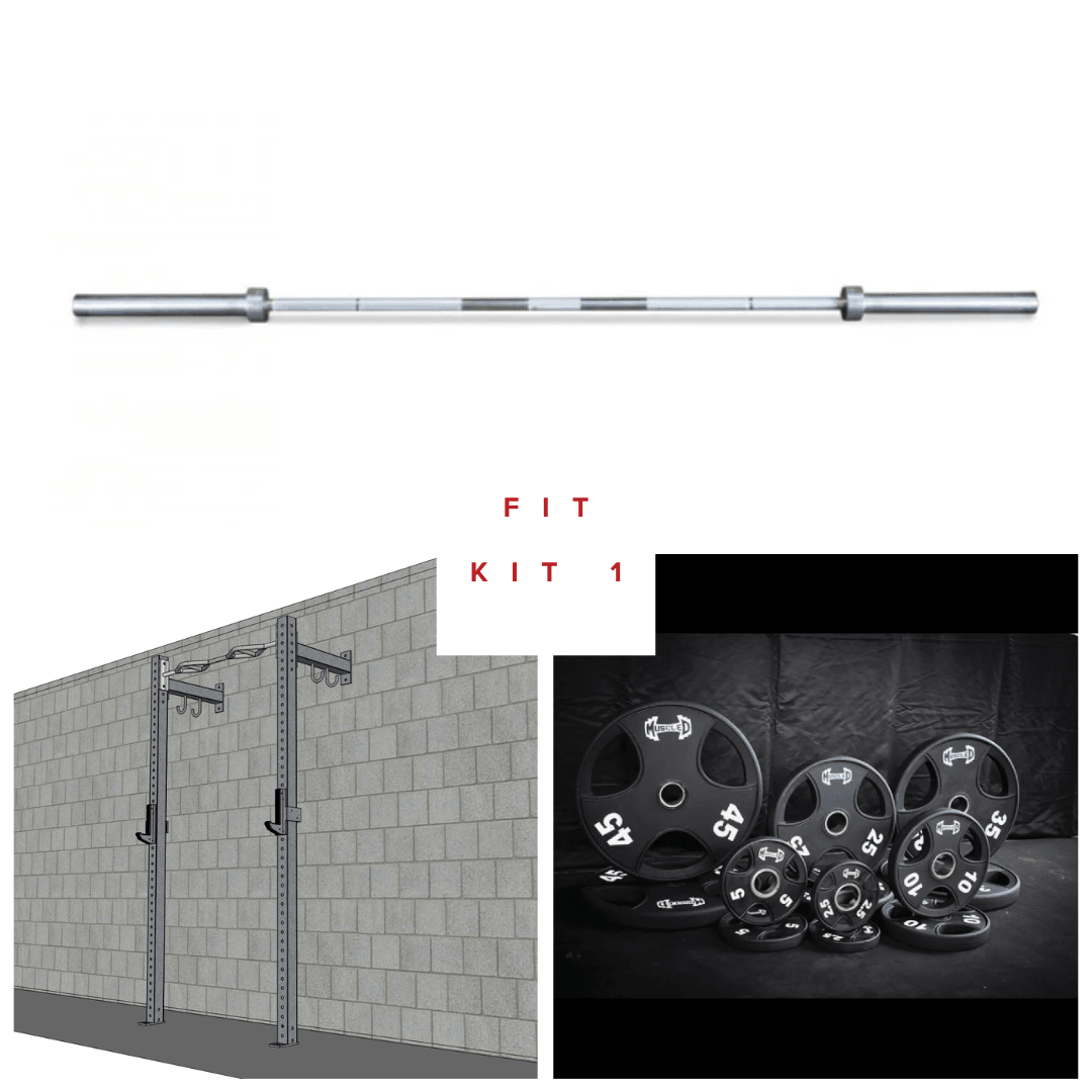 TGrip Commercial 4' Low Profile Wall Mount Rig Fitness Kits - 3x3 Stee