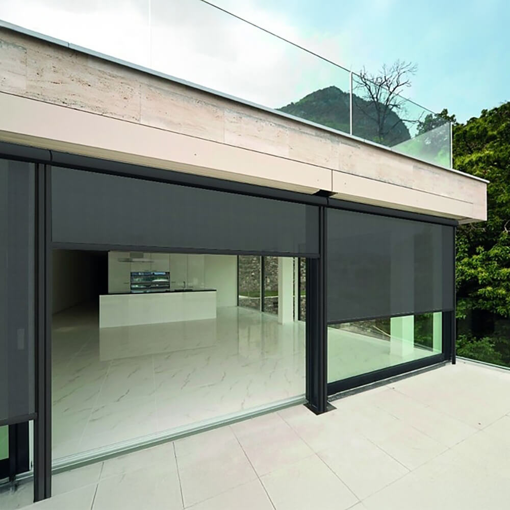 Multiple Awnings Mosquiteria Premium Motorized Retractable Blind With Zipper Closure System ...