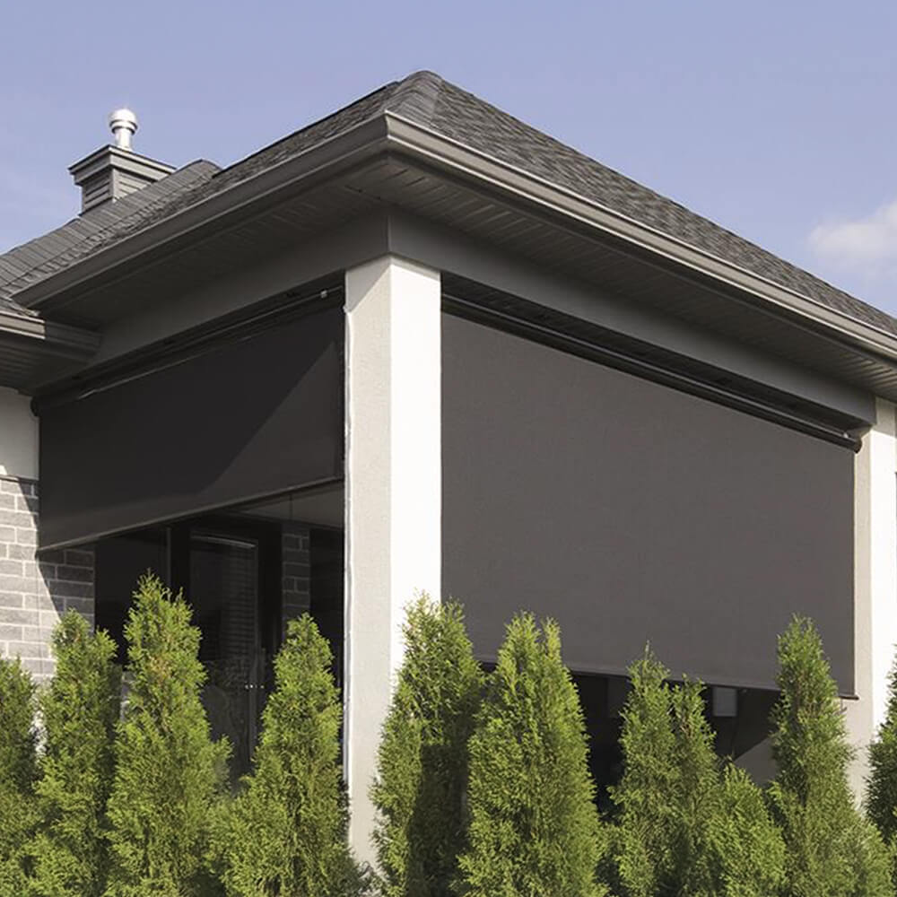 Multiple Awnings Multishade Premium Motorized Aluminum Retractable Outdoor Shade With PVC ...