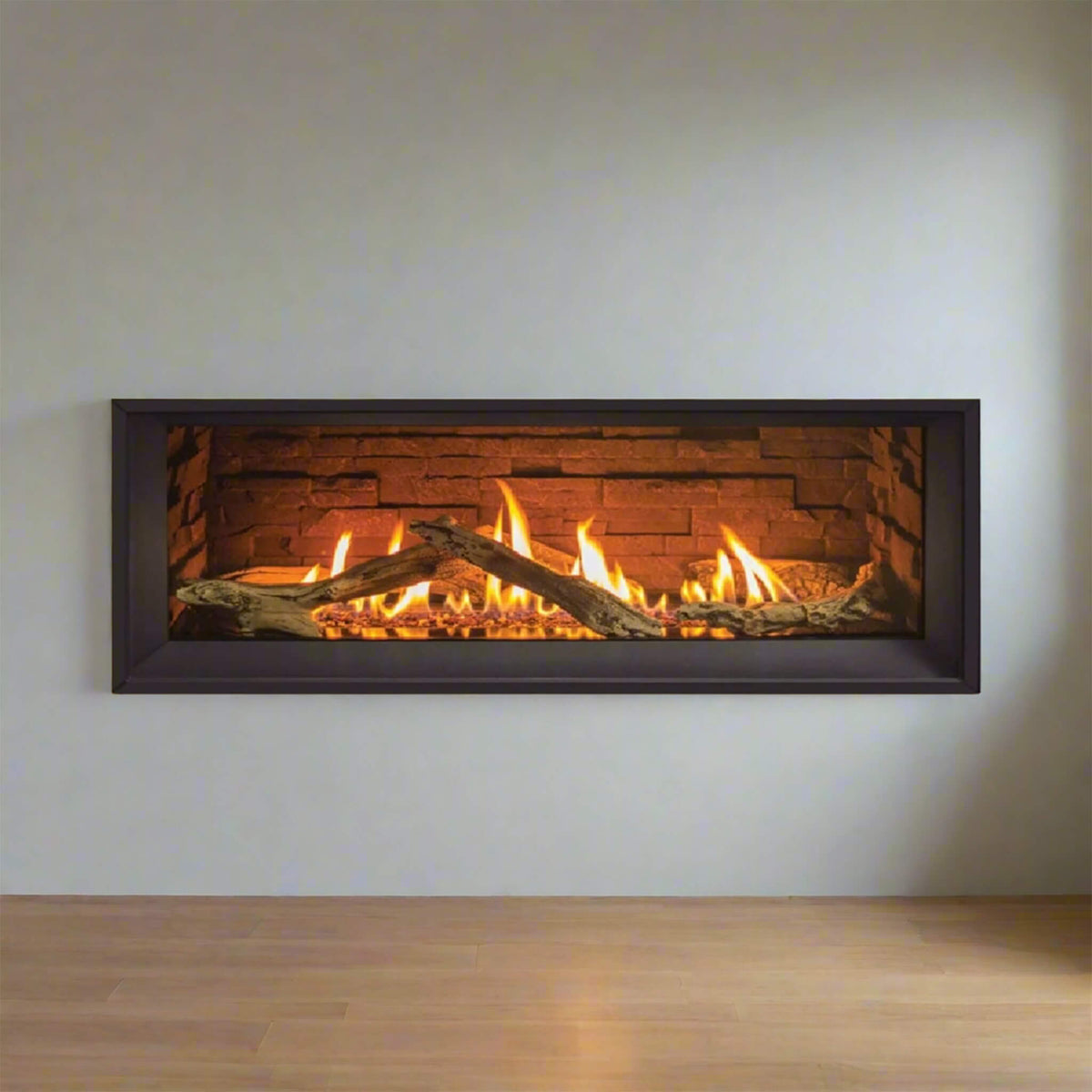 Enviro Linear Nova Direct Vent Natural Gas Fireplace With Burner Tray, Vermiculite, Steel Liner ...