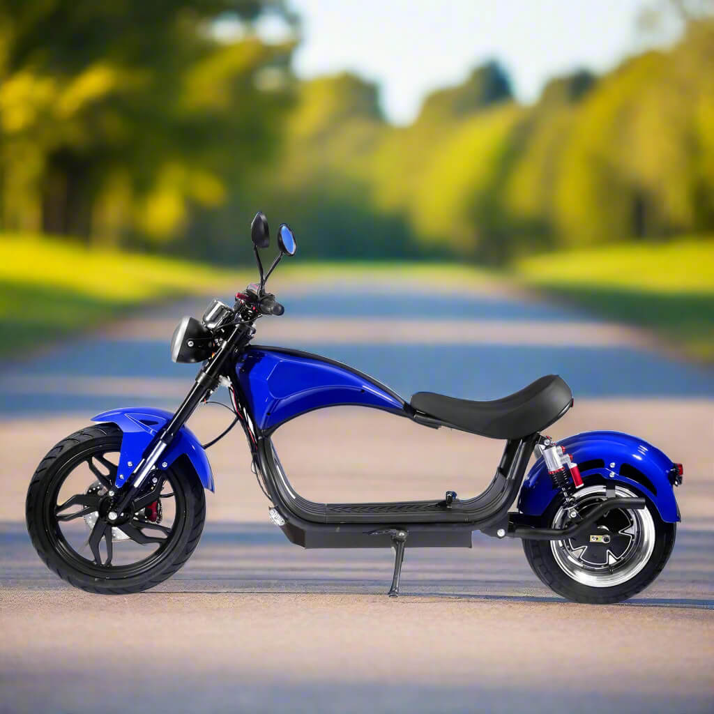 MotoTec Raven 60V/30AH 2500W Electric Moped Motorcycle Scooter For Adults, Blue (SAK98017 ...