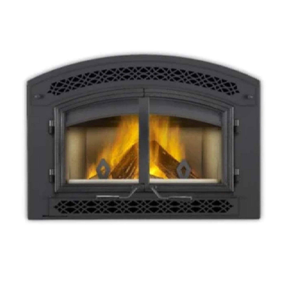 Timberwolf Wood Burning Fireplace With Cast Iron Front Doors [TZ3000H] (SAK73158) | Sweatfully